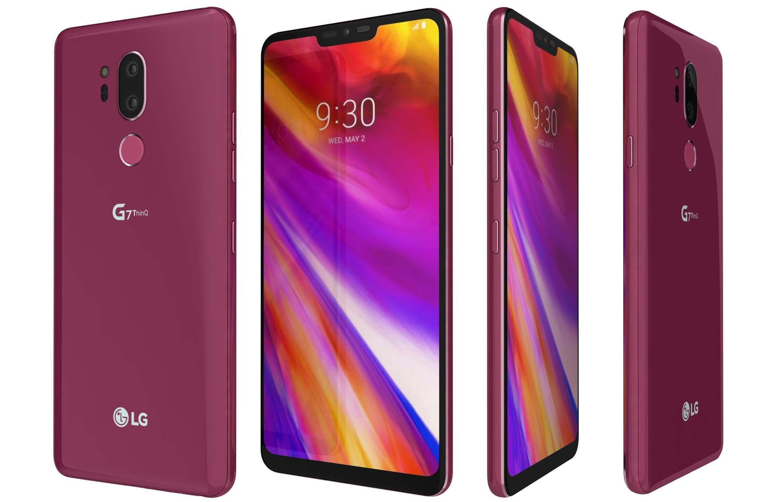 LG G7 ThinQ Raspberry Rose 3D model | CGTrader