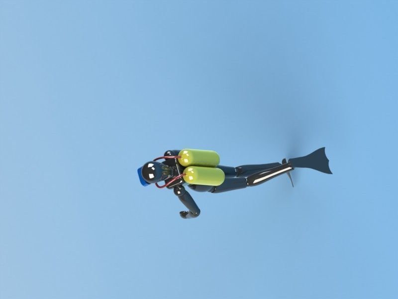 Submersible human free 3D model | CGTrader