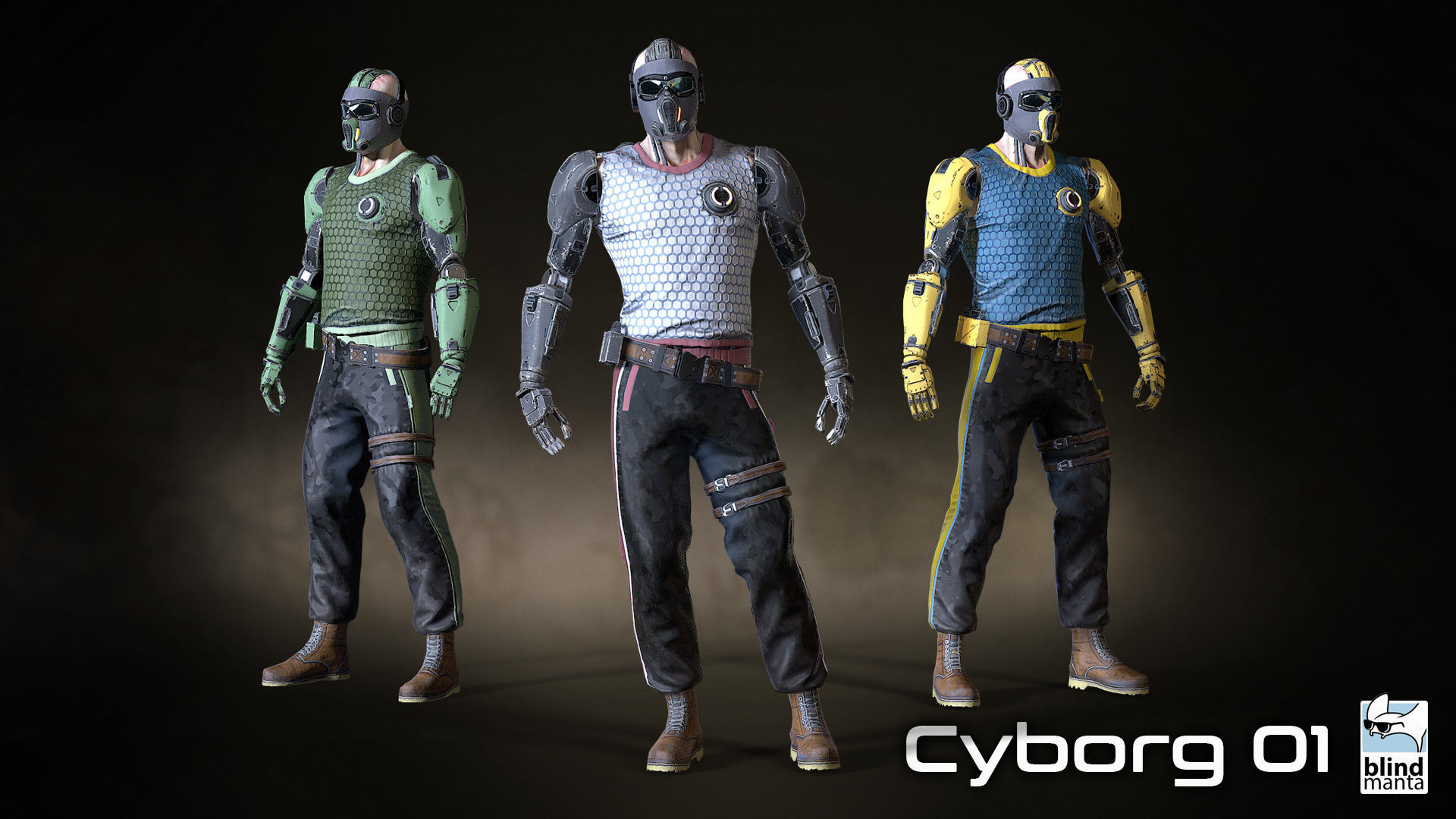 3D model Cyborg 01 VR / AR / low-poly | CGTrader