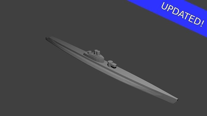 French Redoutable Class Submarine free 3D model 3D printable | CGTrader