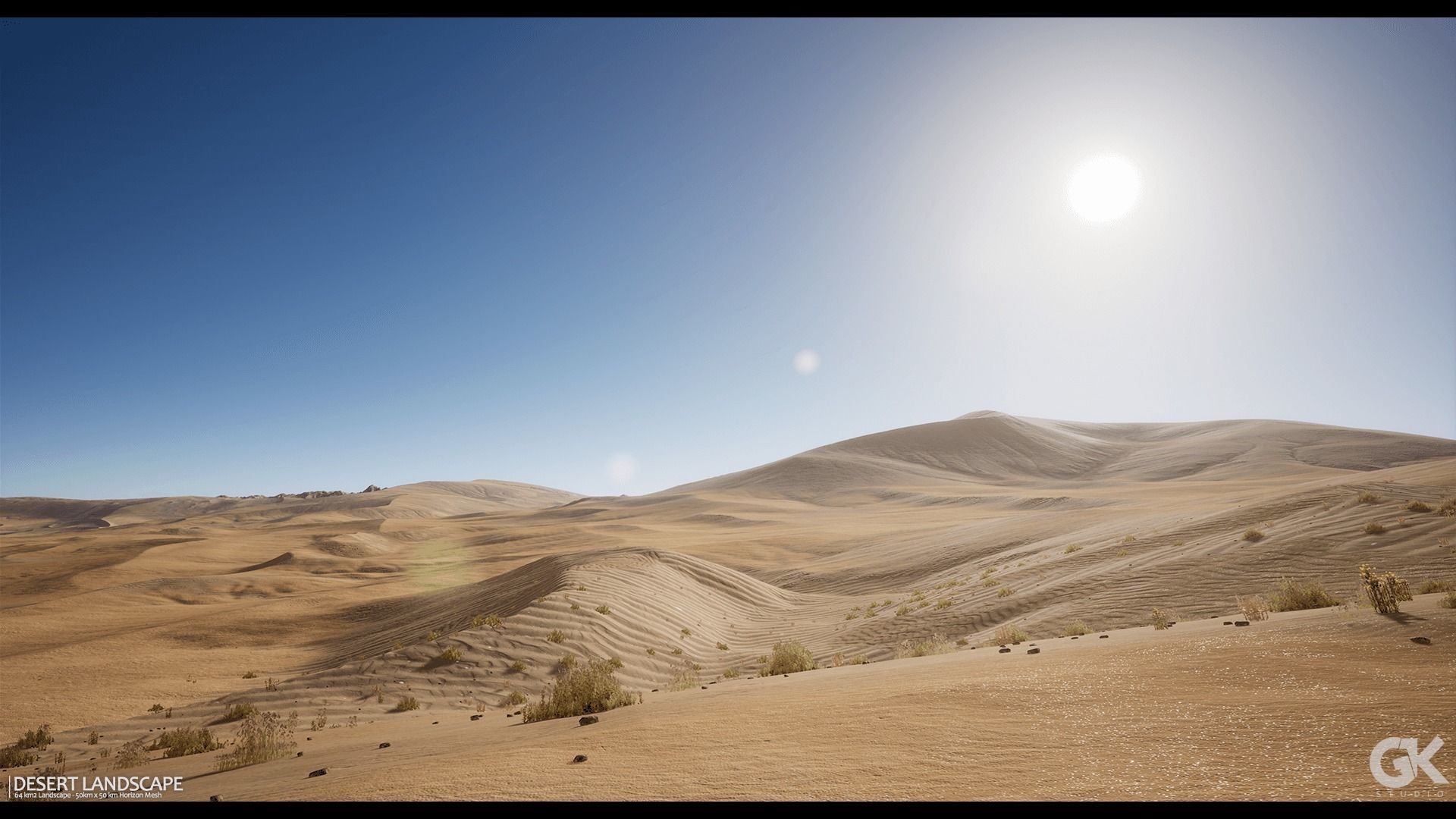 3D model Desert Landscape VR / AR / low-poly | CGTrader