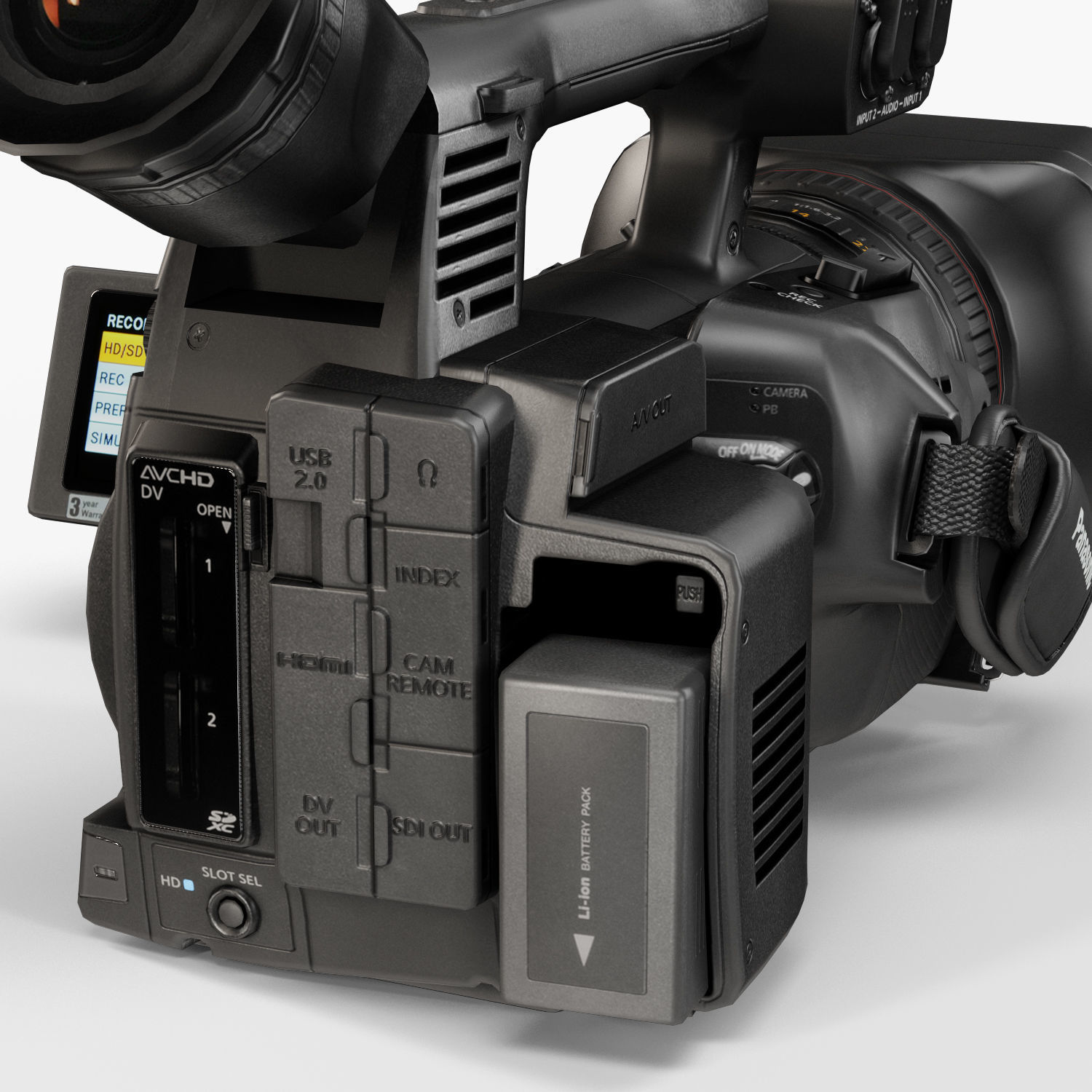 3D model Panasonic AG-AC160A AVCCAM Series professional camcorder VR ...