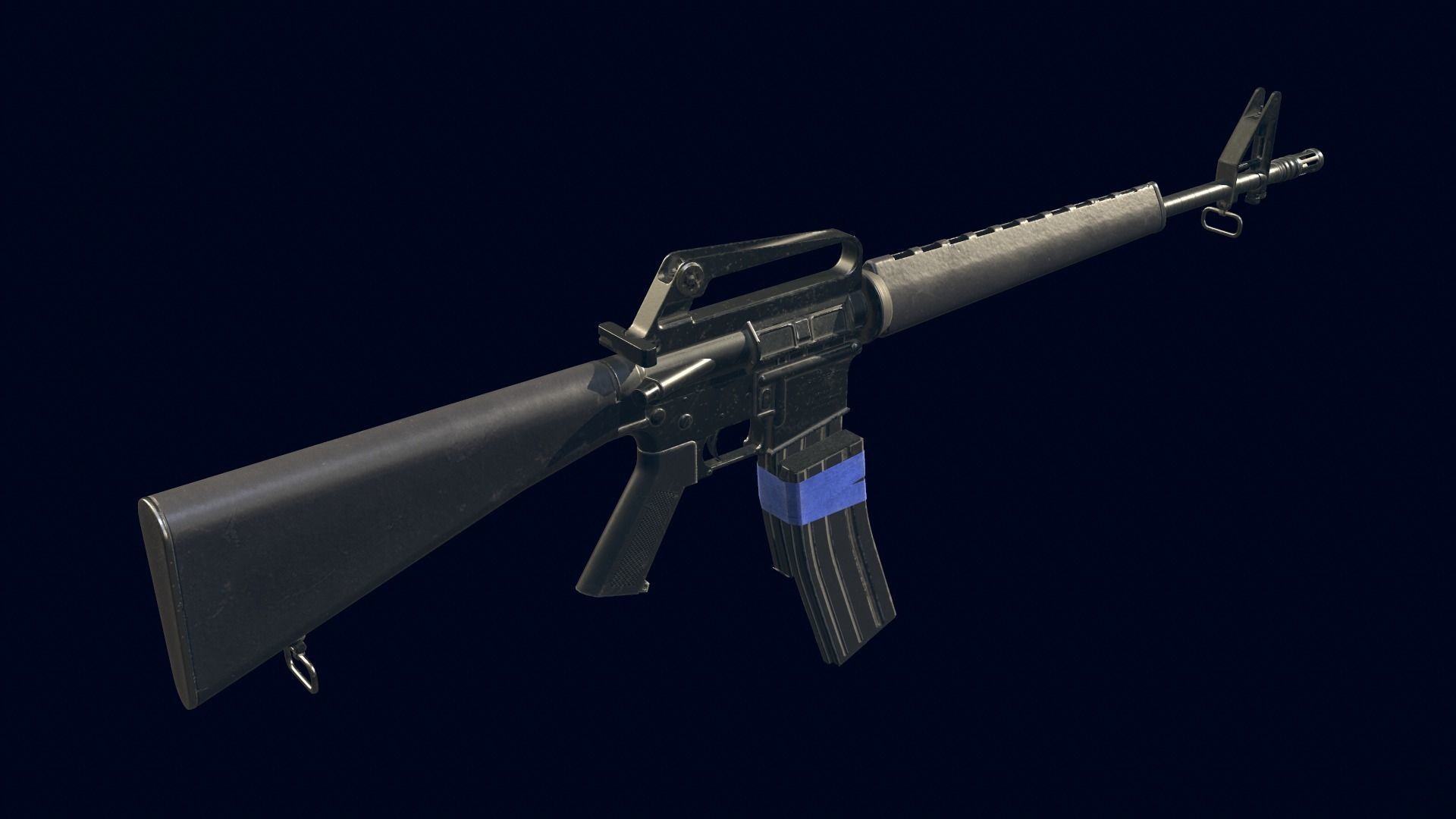 3D model M16A1 Automatic Rifle VR / AR / low-poly | CGTrader