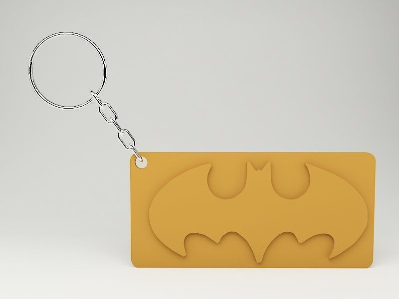 Bat logo keychain 3D model 3D printable | CGTrader