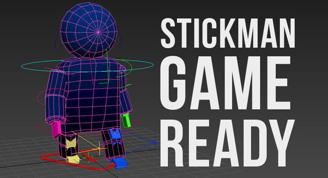 3D model Low Poly Stickman VR / AR / low-poly rigged animated | CGTrader