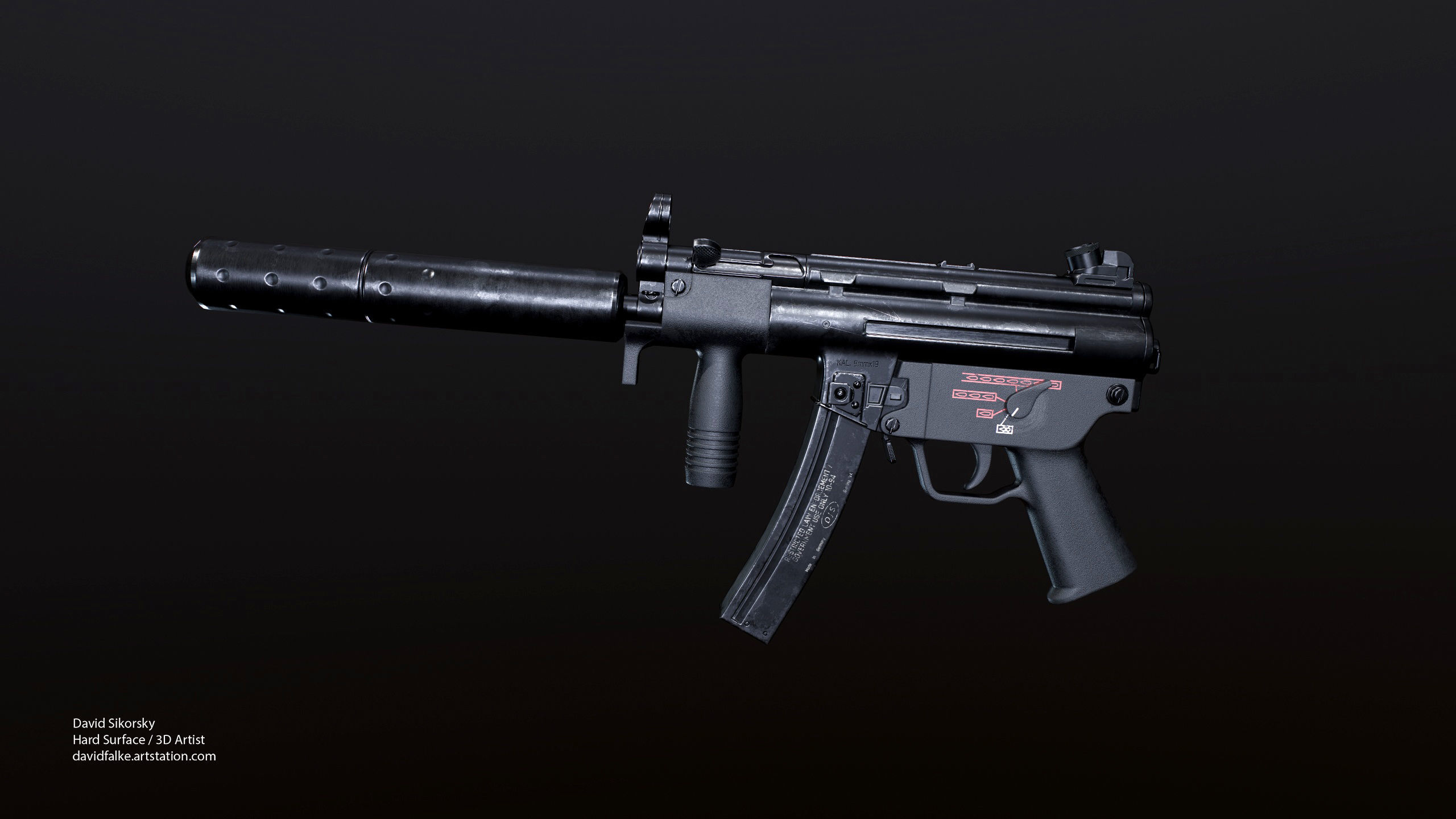 3D model Modular MP5K - Textured - Game Ready VR / AR / low-poly | CGTrader
