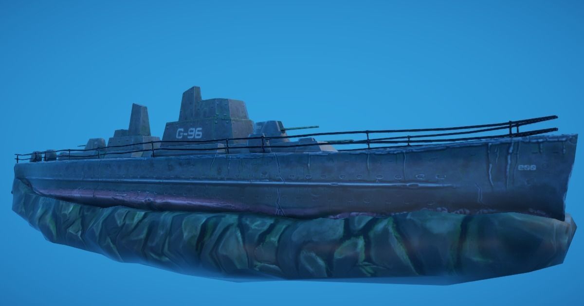 3D model Battleship Shipwreck VR / AR / low-poly | CGTrader
