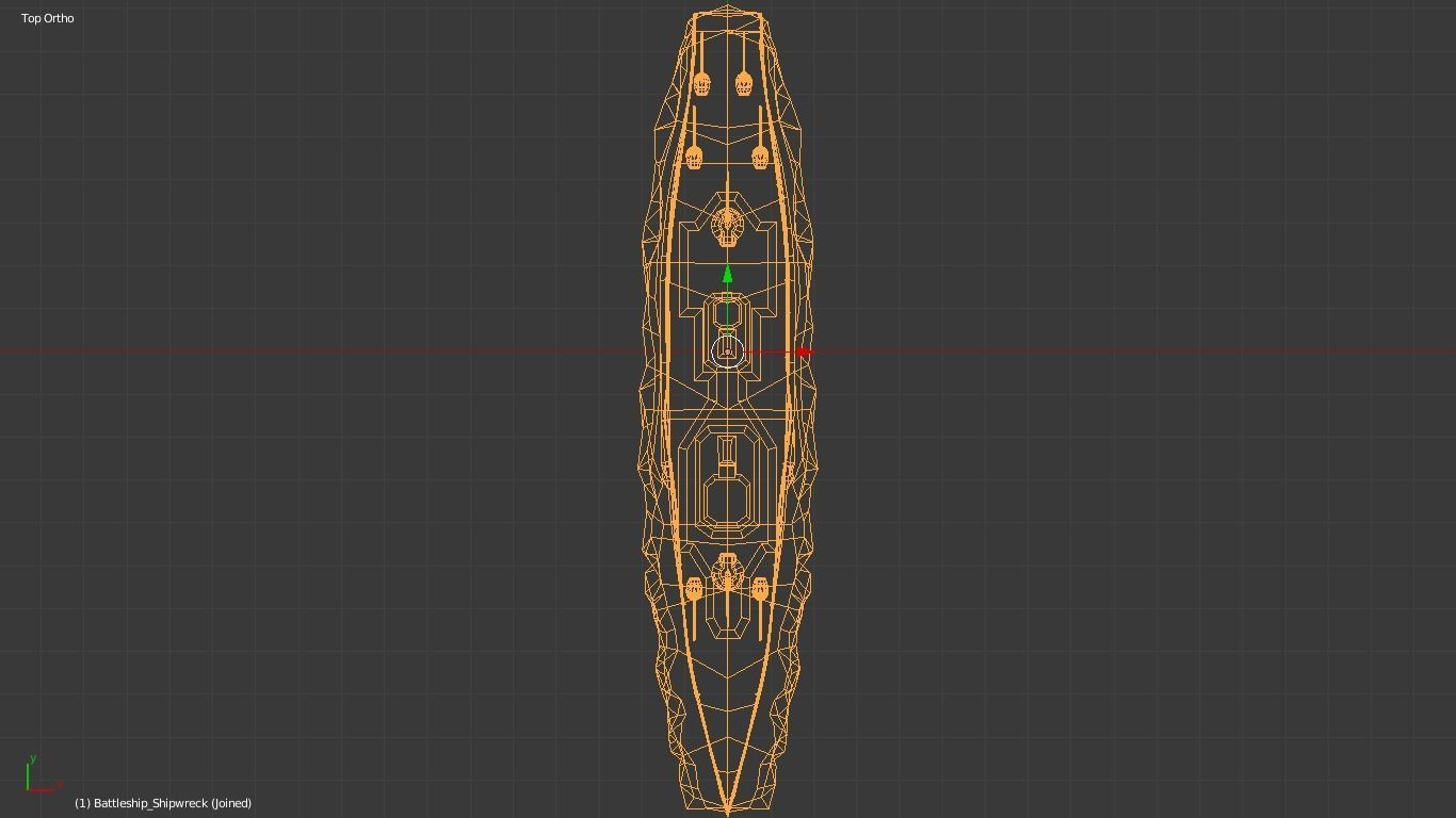 3D model Battleship Shipwreck VR / AR / low-poly | CGTrader