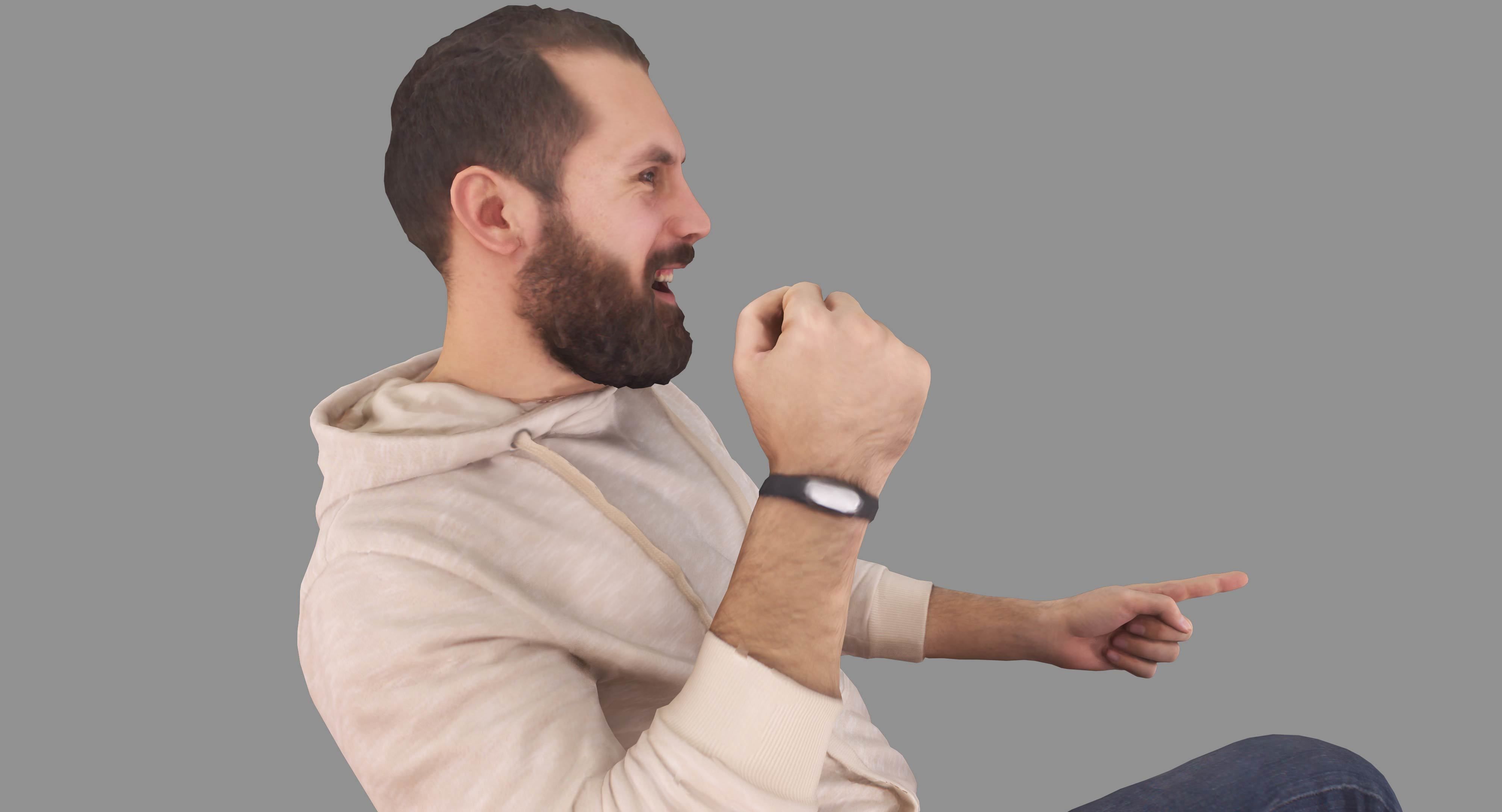 3D model Beard Fan Man VR / AR / low-poly | CGTrader