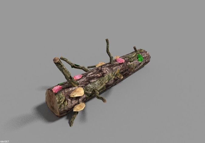3D model low poly forest log VR / AR / low-poly | CGTrader