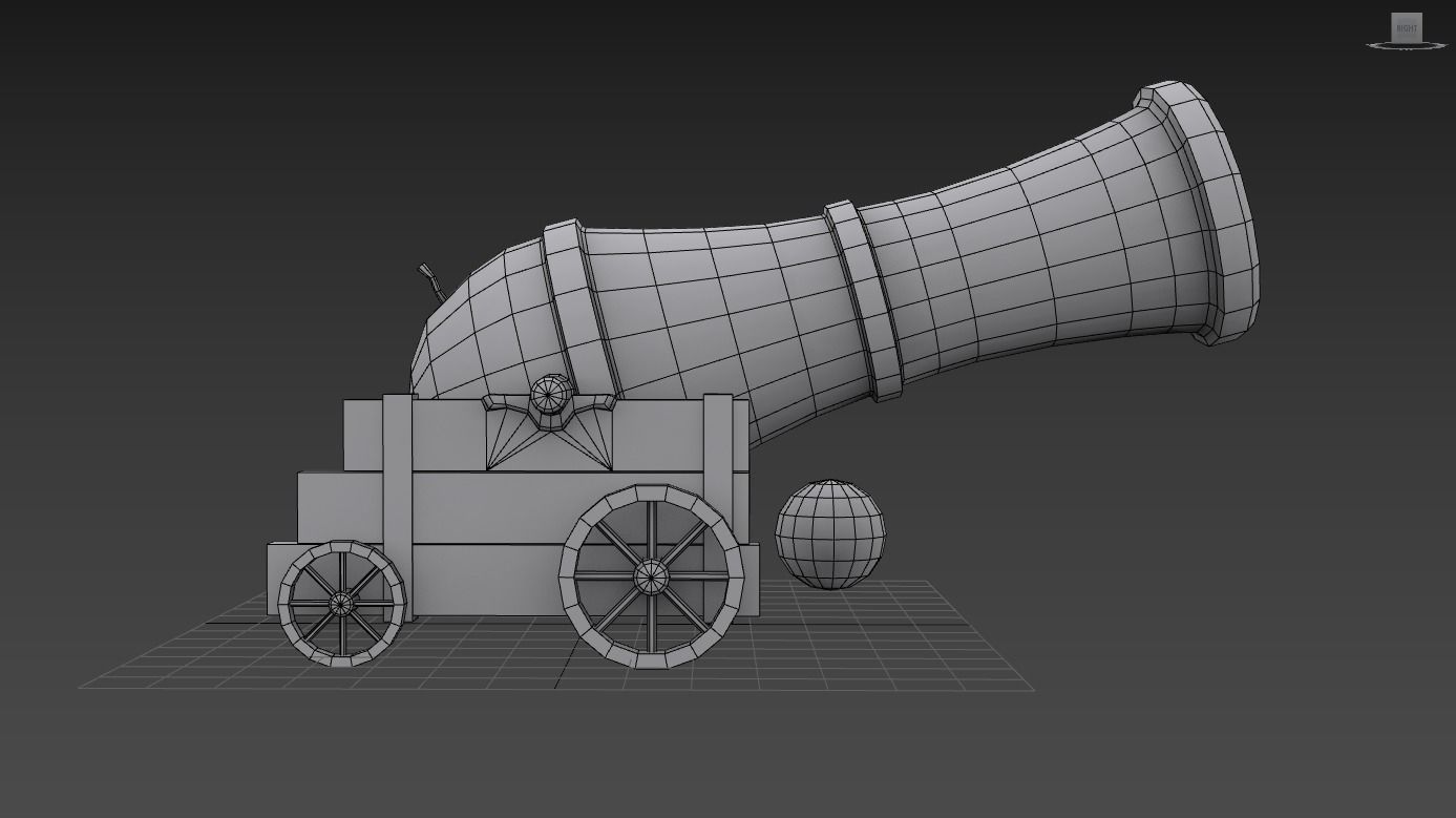 3D model Stylized cannon VR / AR / low-poly | CGTrader