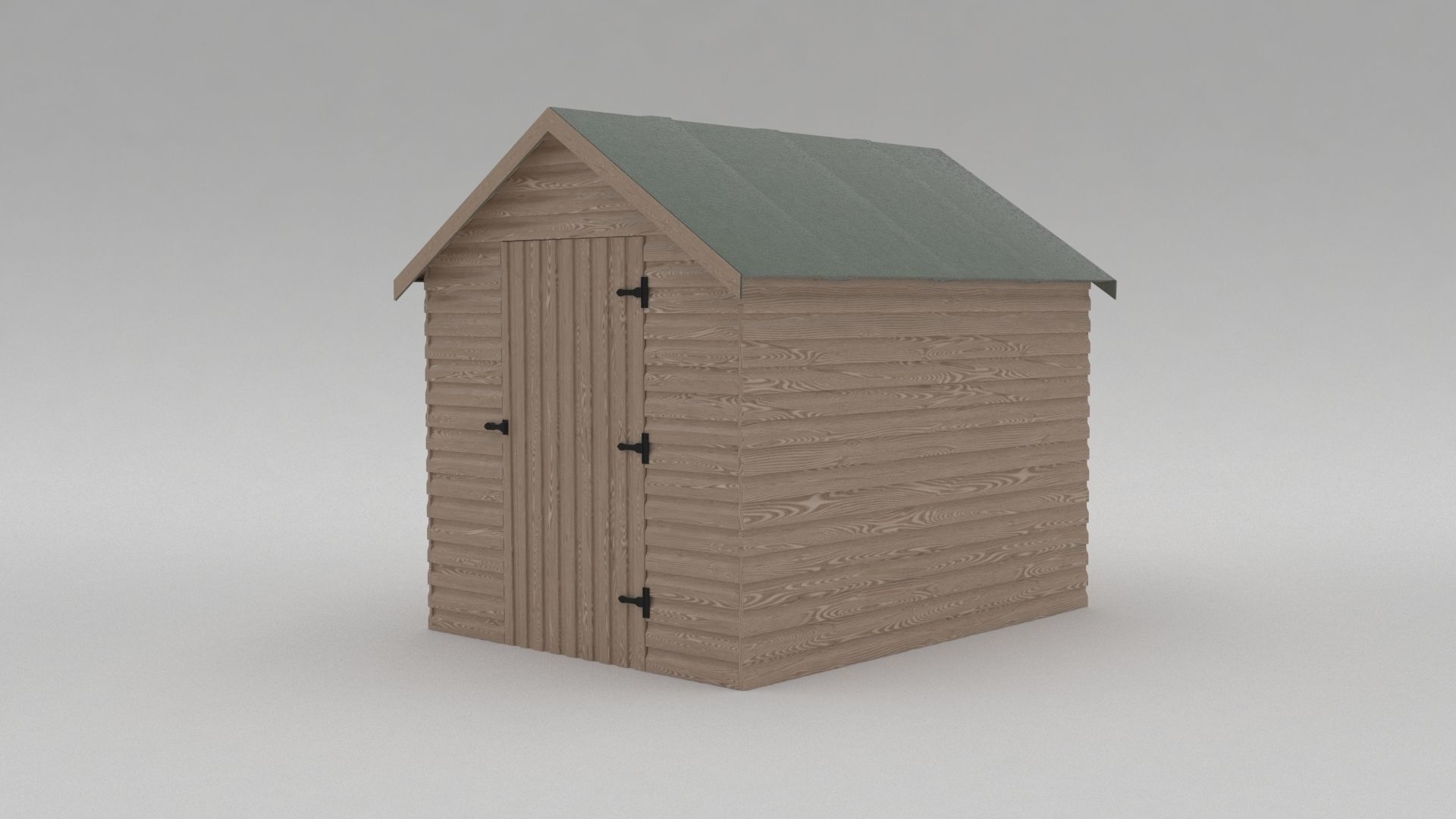 Domestic Garden Shed 3D model rigged | CGTrader