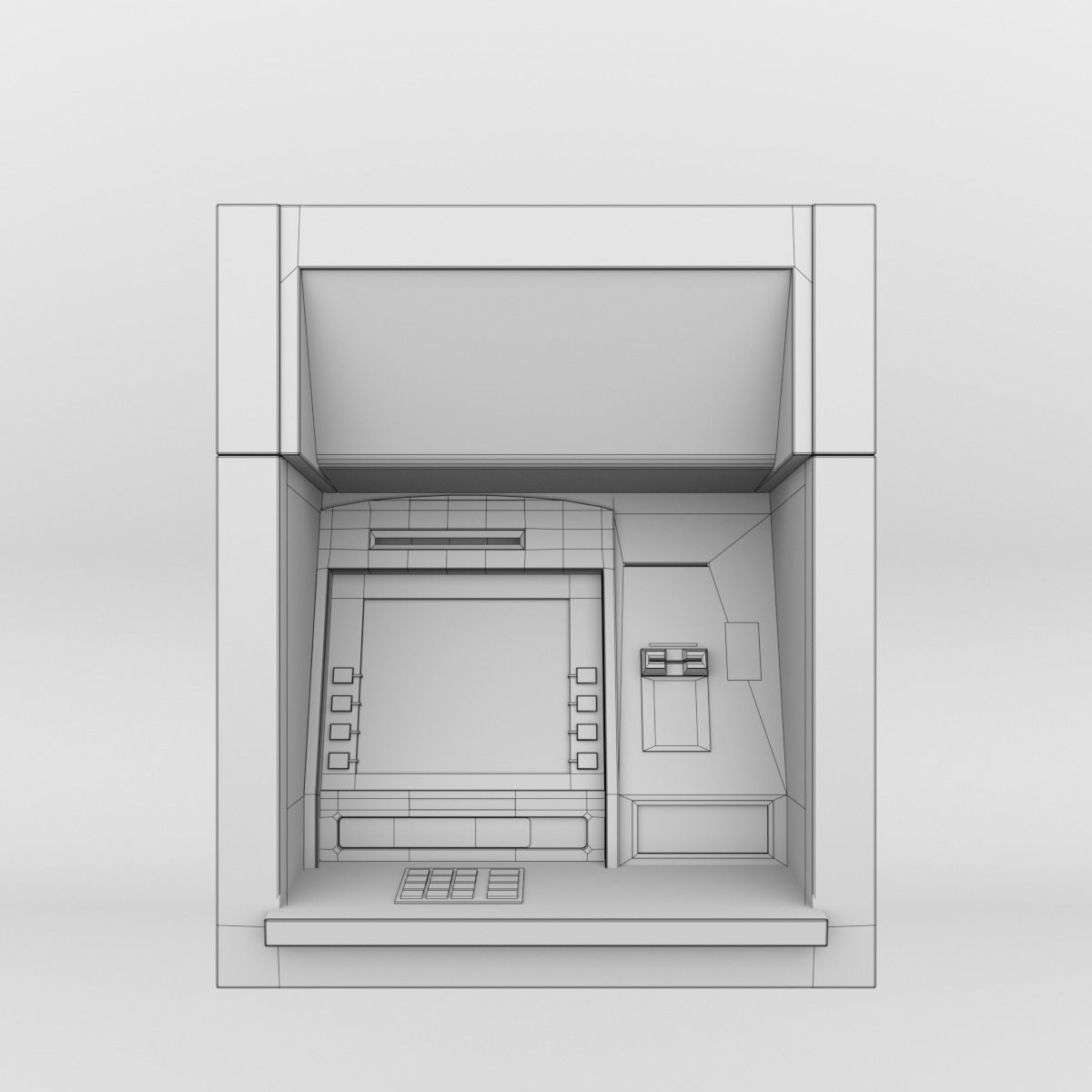 NCR ThroughWall ATM Machine 5887 Blender Cycles 3D model | CGTrader