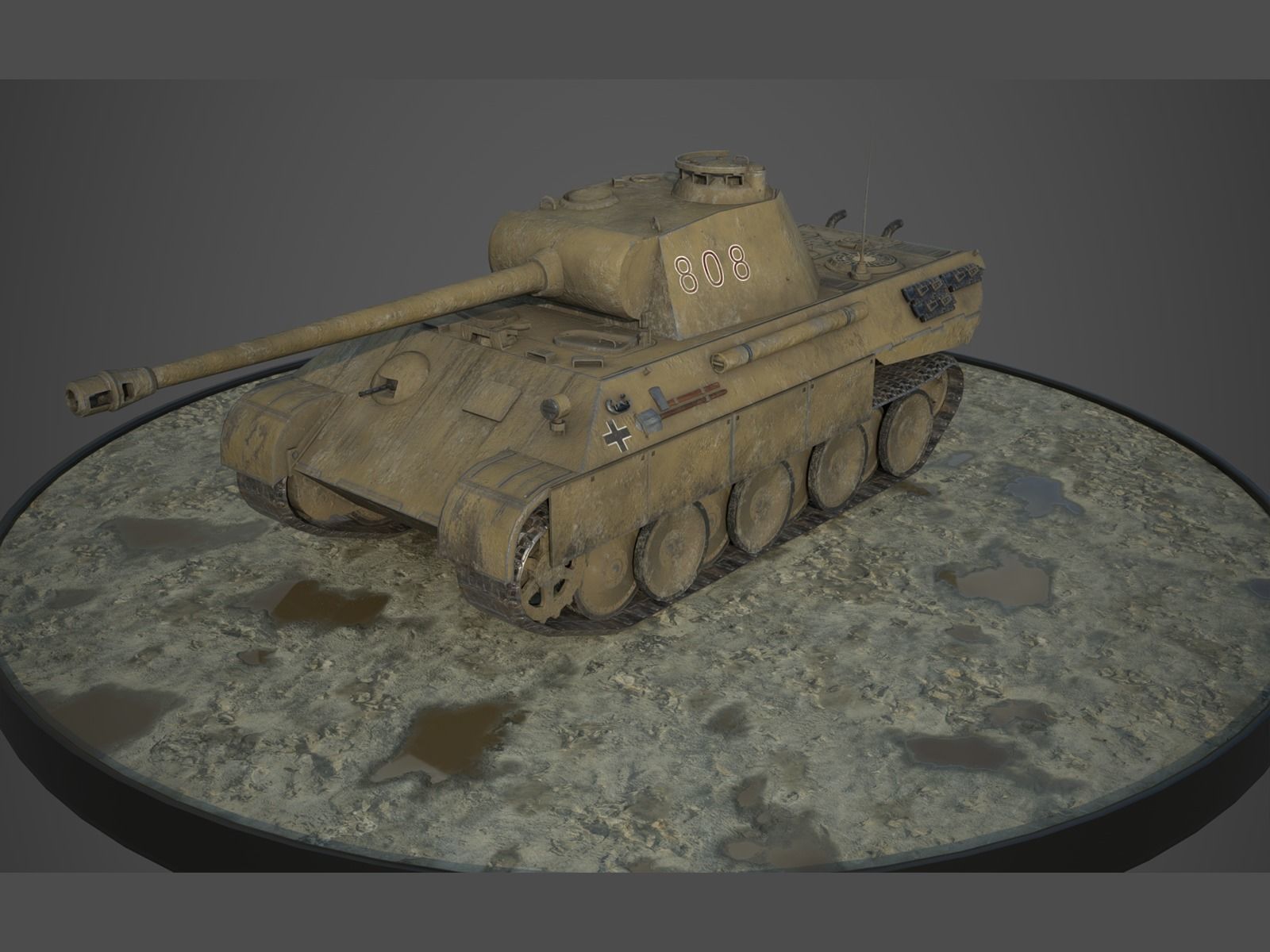 3D model World War II - Panther Panzer V - Game Ready - PBR VR / AR ...