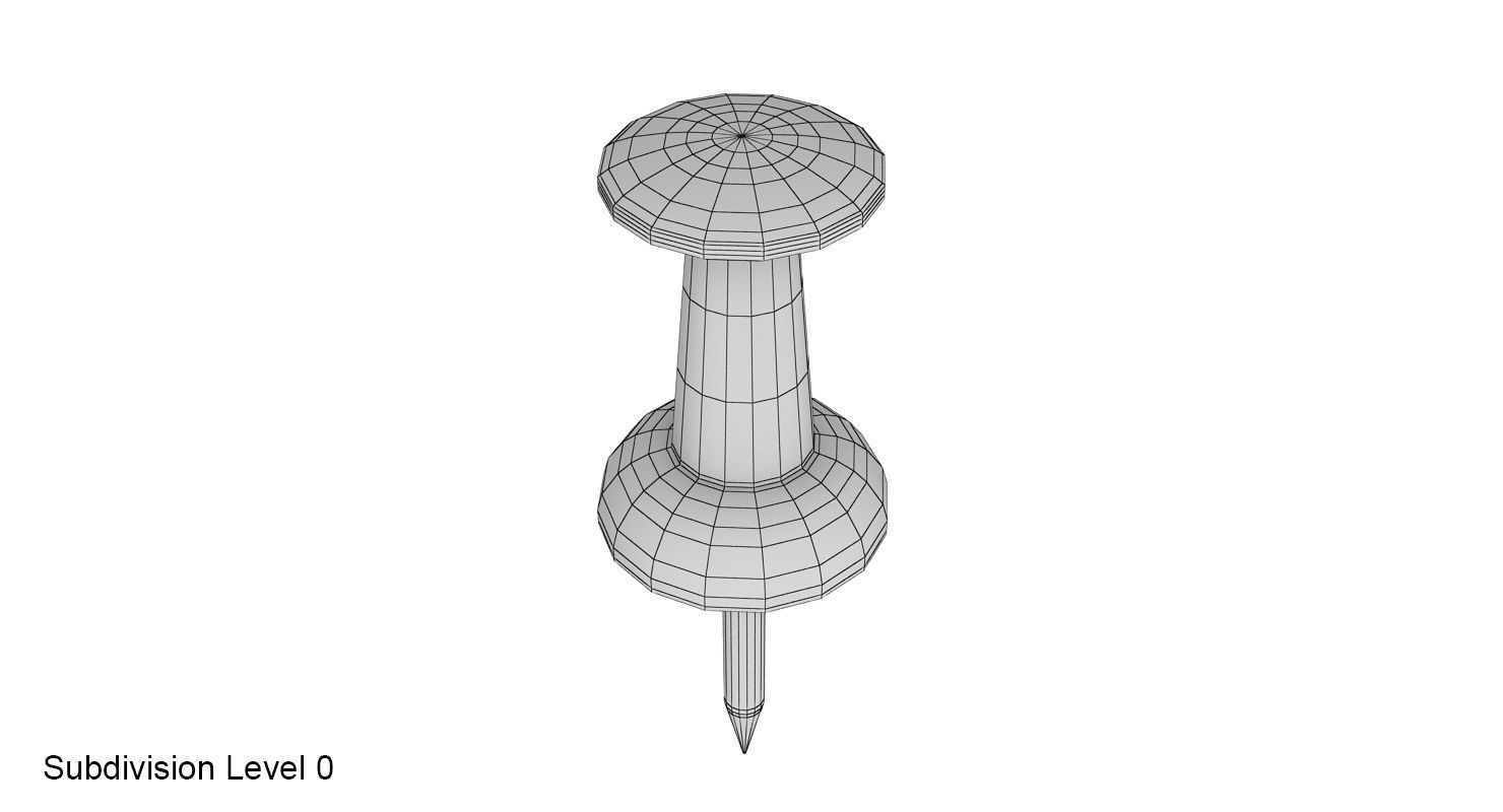 Push Pin 3D model | CGTrader