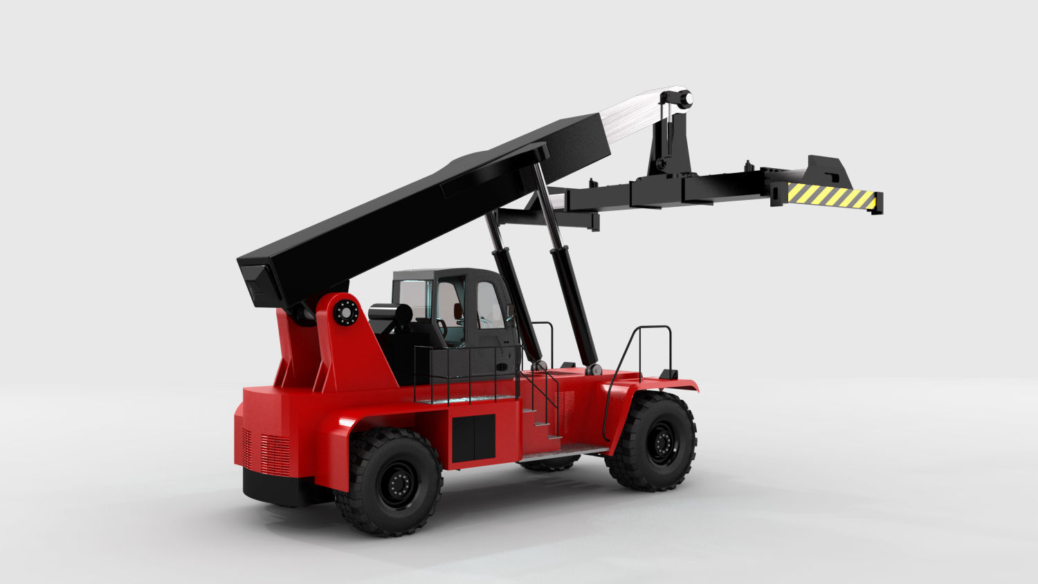 3D model Reach Stacker with Very Clean Topology VR / AR / low-poly ...