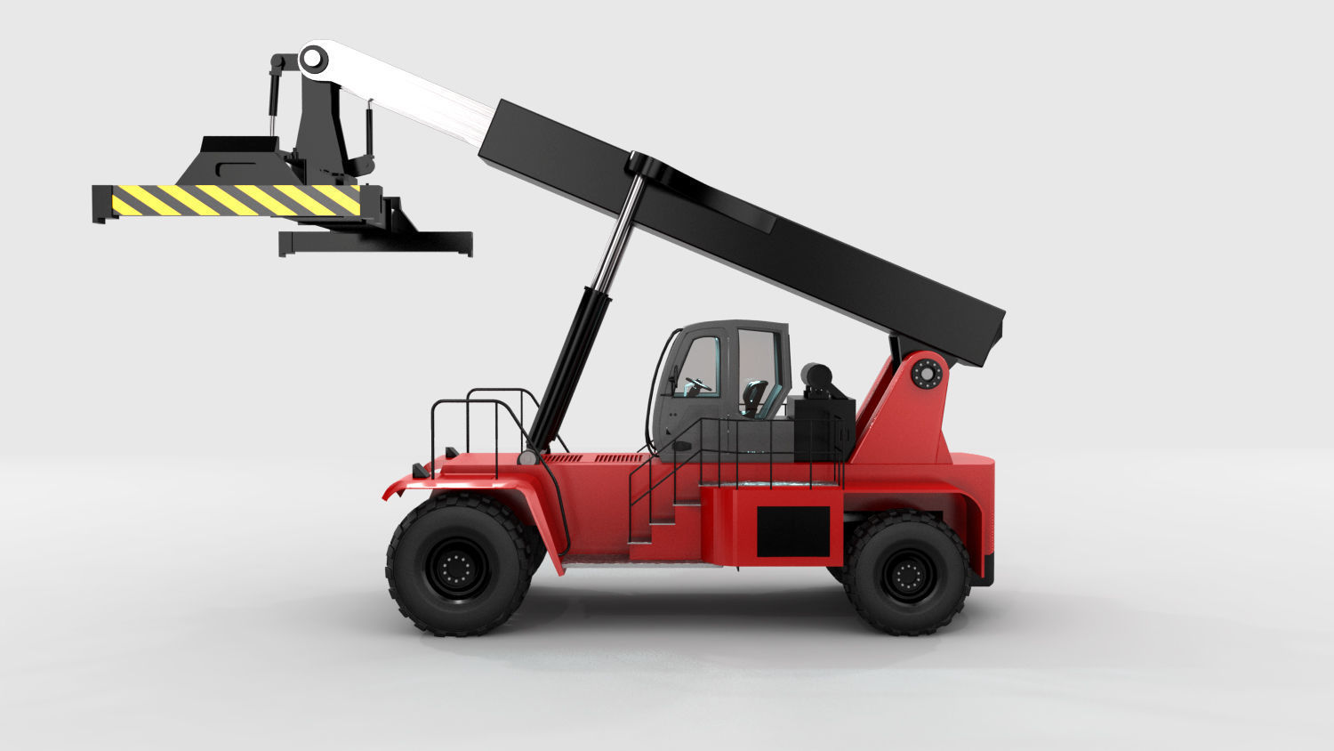 3D model Reach Stacker with Very Clean Topology VR / AR / low-poly ...