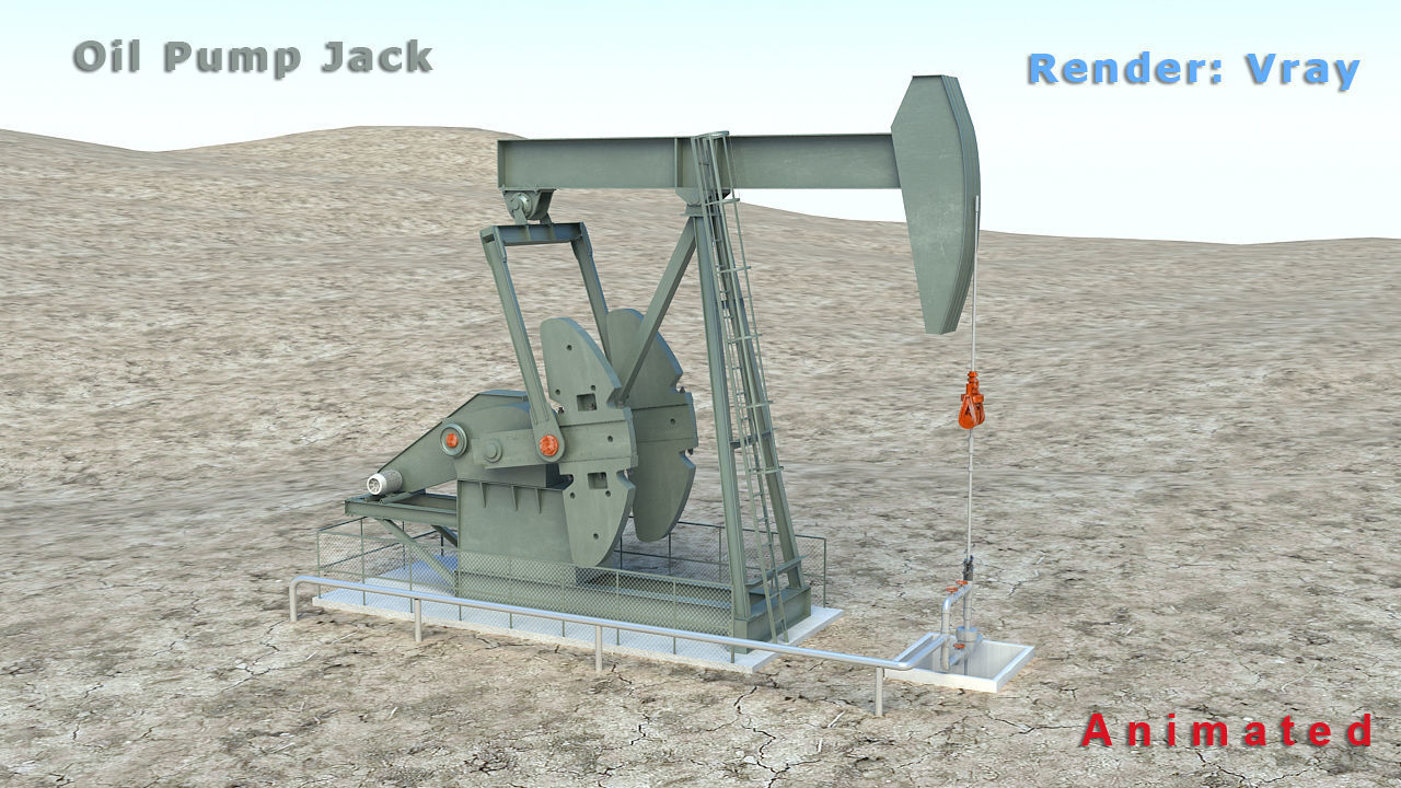 Oil Pump Jack 3D model animated | CGTrader