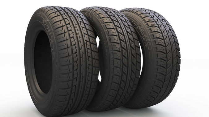 Tire pack and rim 3D model | CGTrader