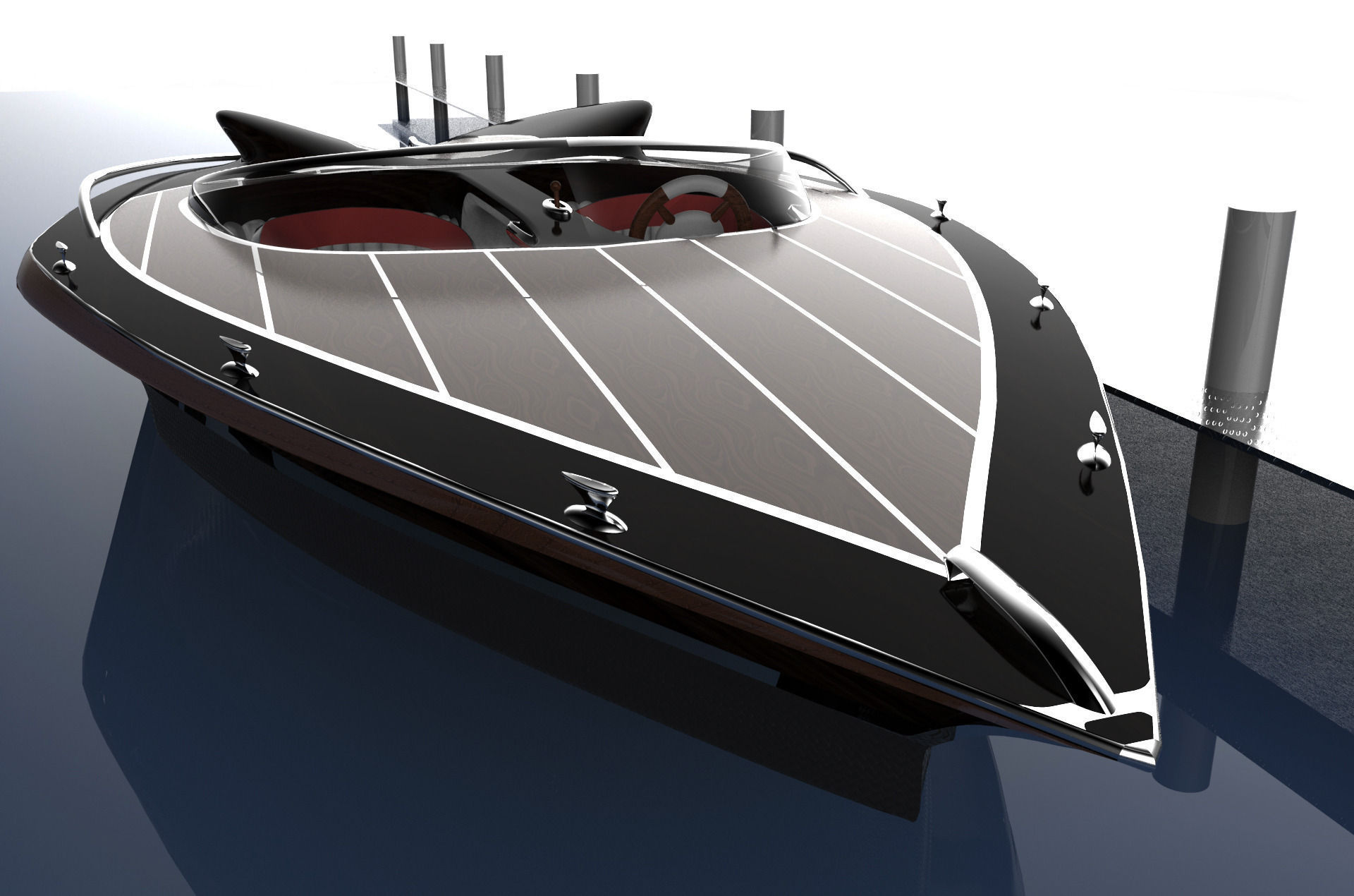 Speed Boat B7R free 3D model | CGTrader
