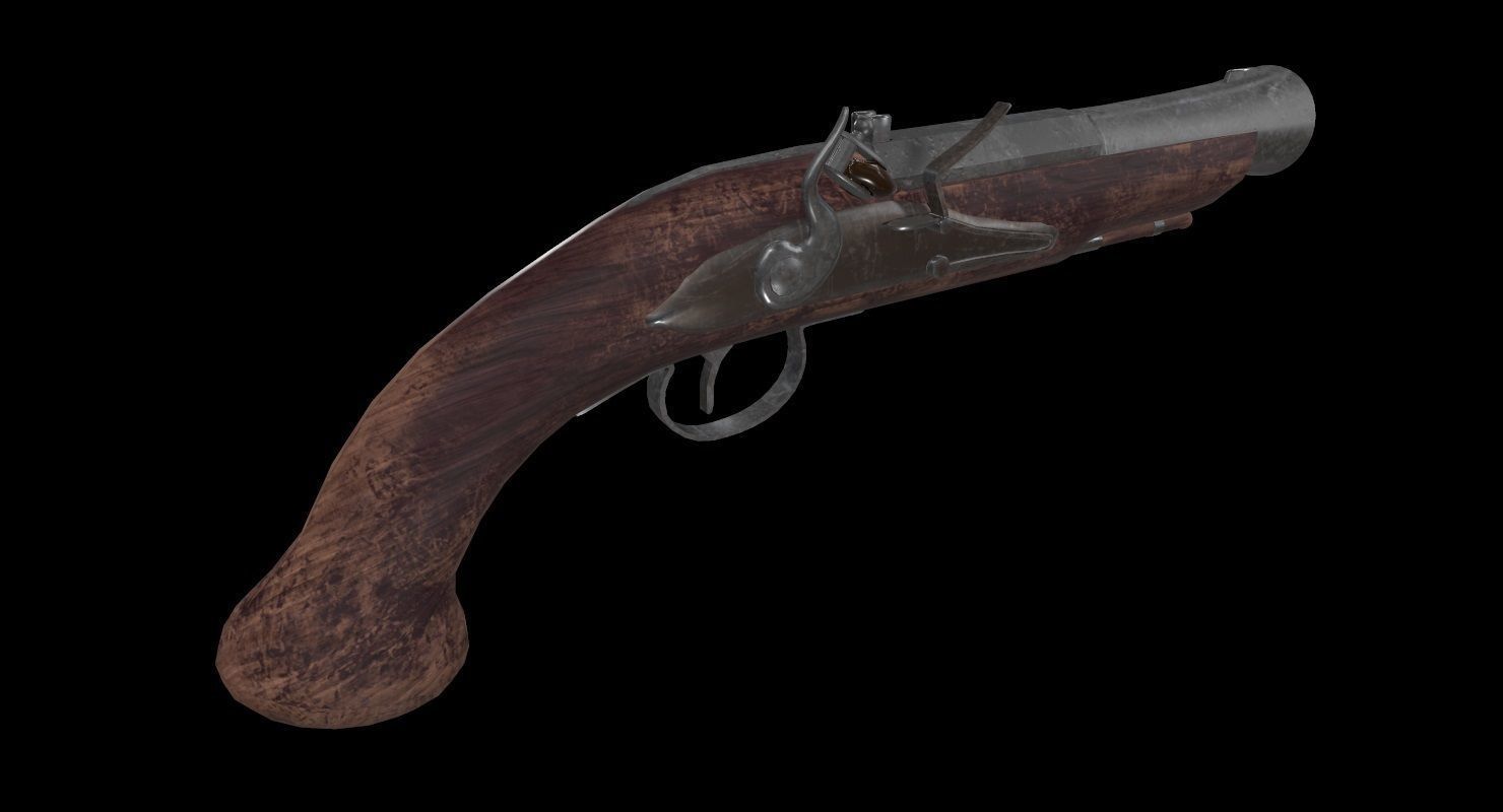 3D model Flintstock Pistol VR / AR / low-poly | CGTrader