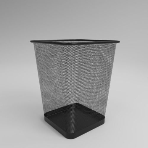Trash Can Rectangular Mesh Blender Cycles 3D model | CGTrader