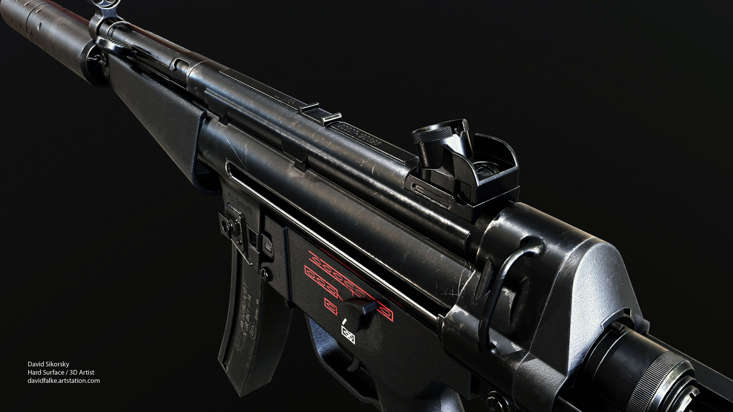 3D model MP5 - MP5K - MP5SD - Textured - Game Ready VR / AR / low-poly ...