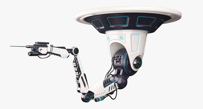 Robotic Arm 02 Ceiling 3D model rigged | CGTrader