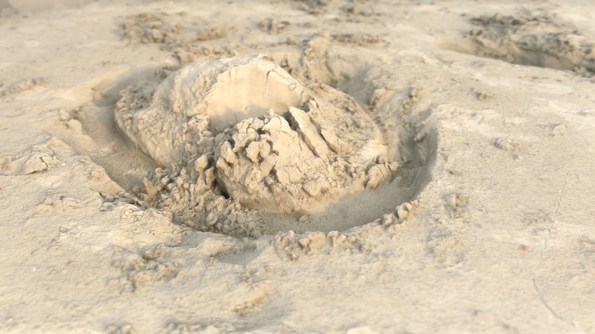 Beach Sand Volcano Mound RAW SCAN 3D model | CGTrader