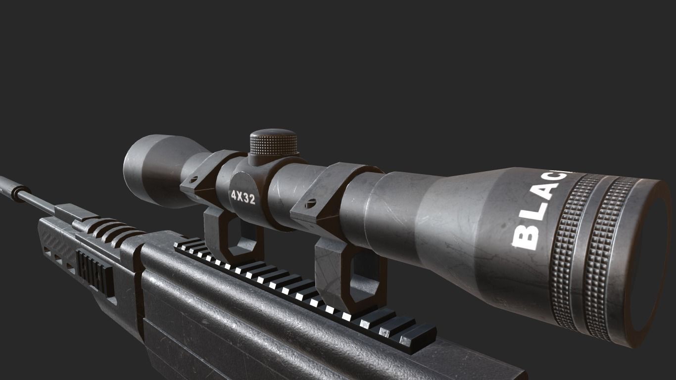 3D model Black Ops Sniper Low Poly VR / AR / low-poly | CGTrader