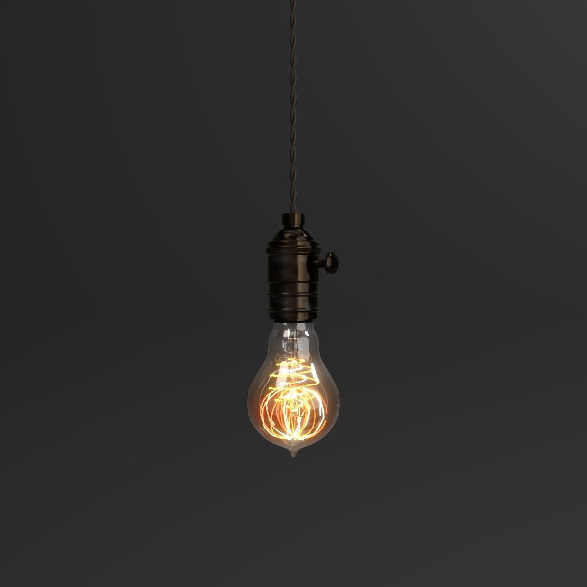Edison Vintage Lamp Free Blender Cycles Free 3d Model Cgtrader