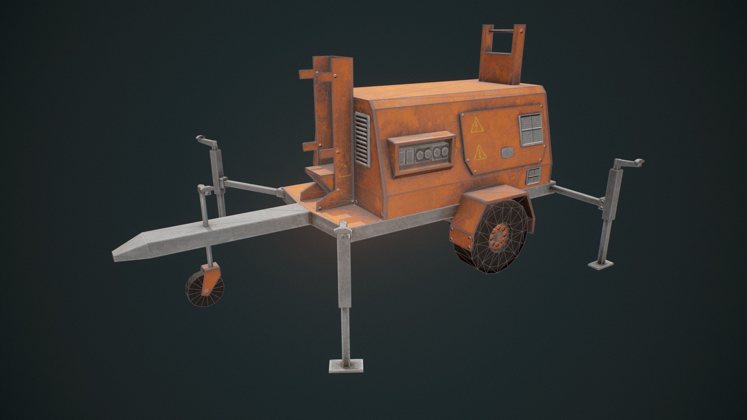 3D model Generator - Light Generator - Orange Generator - Industrial ...