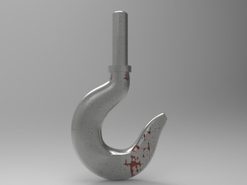 Crane hook with pulley block 3D model | CGTrader