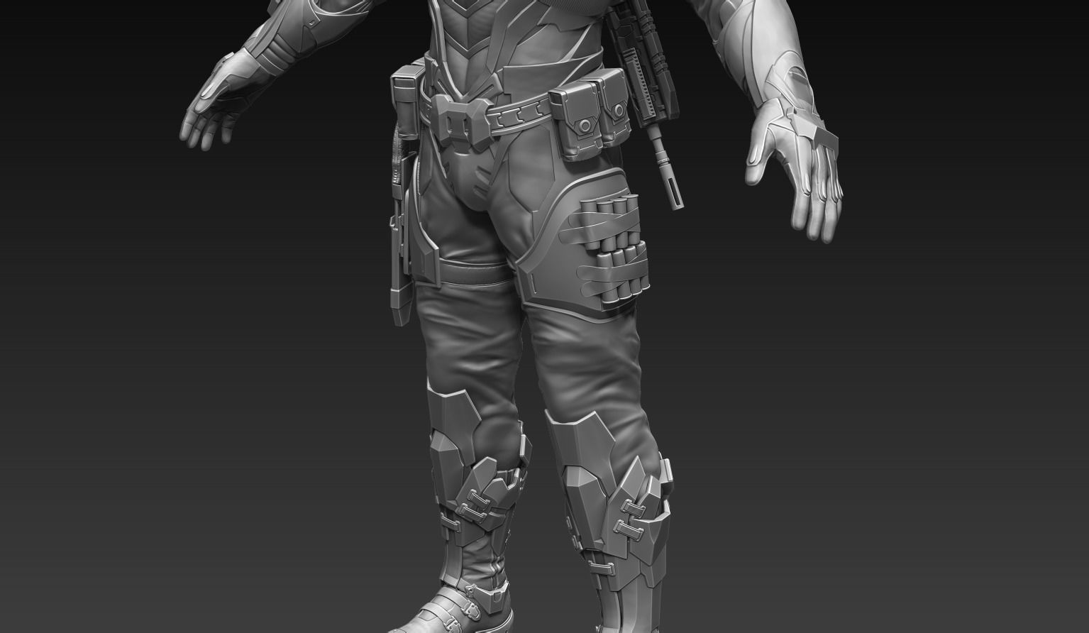 Sci-Fi Military Mercenary 3D model | CGTrader