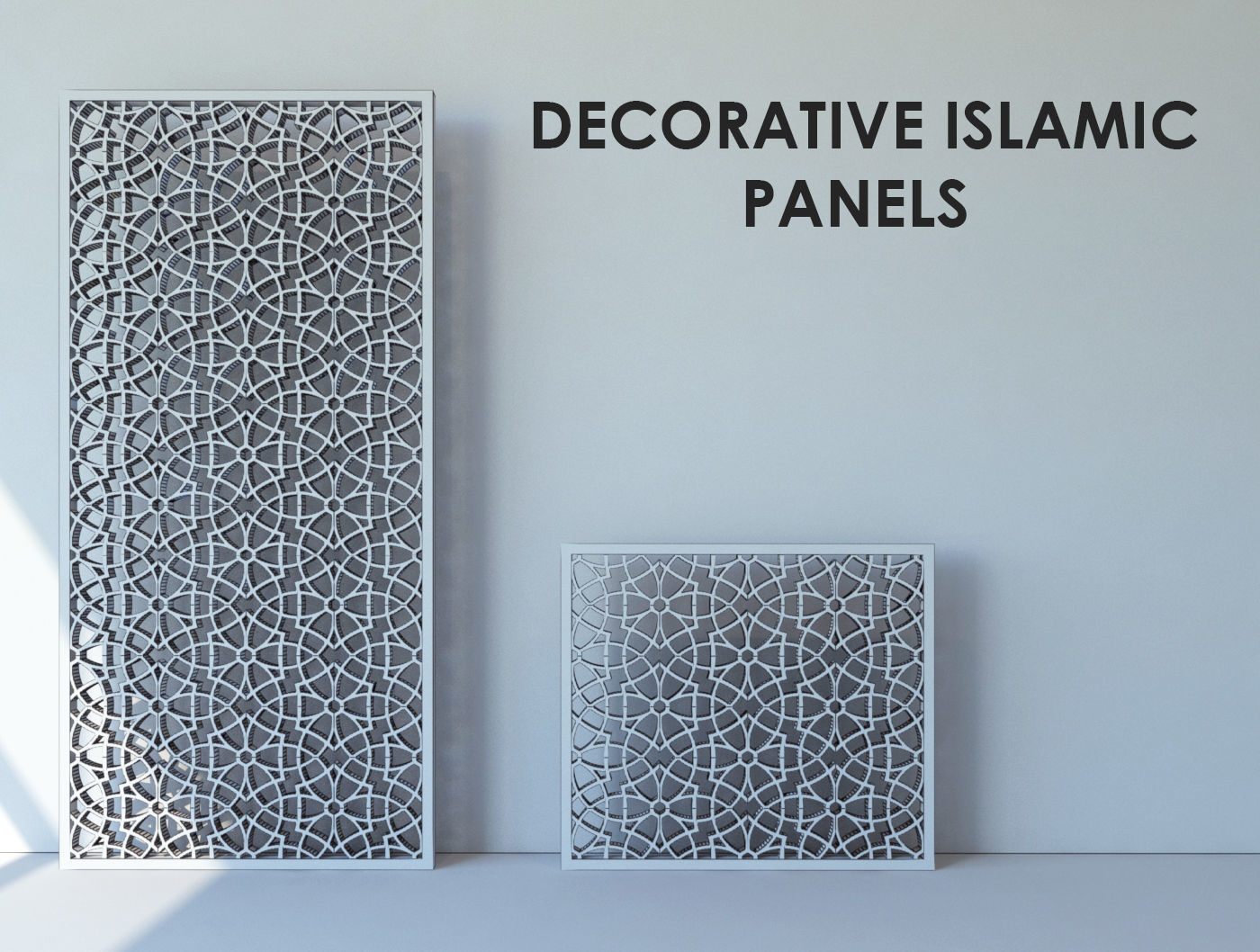 Islamic Pattern Panel 2 Sizes 3D model | CGTrader