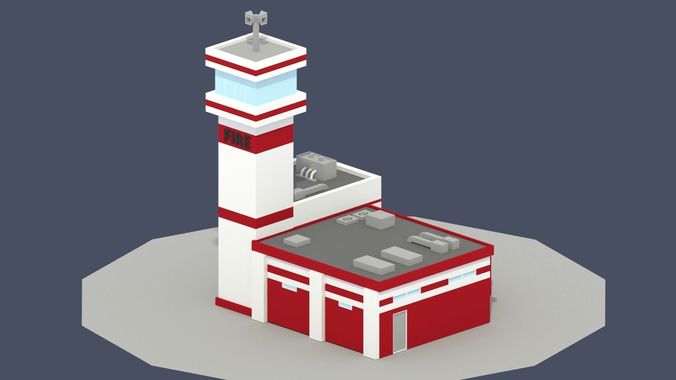 3D model Low Poly Fire Department VR / AR / low-poly | CGTrader