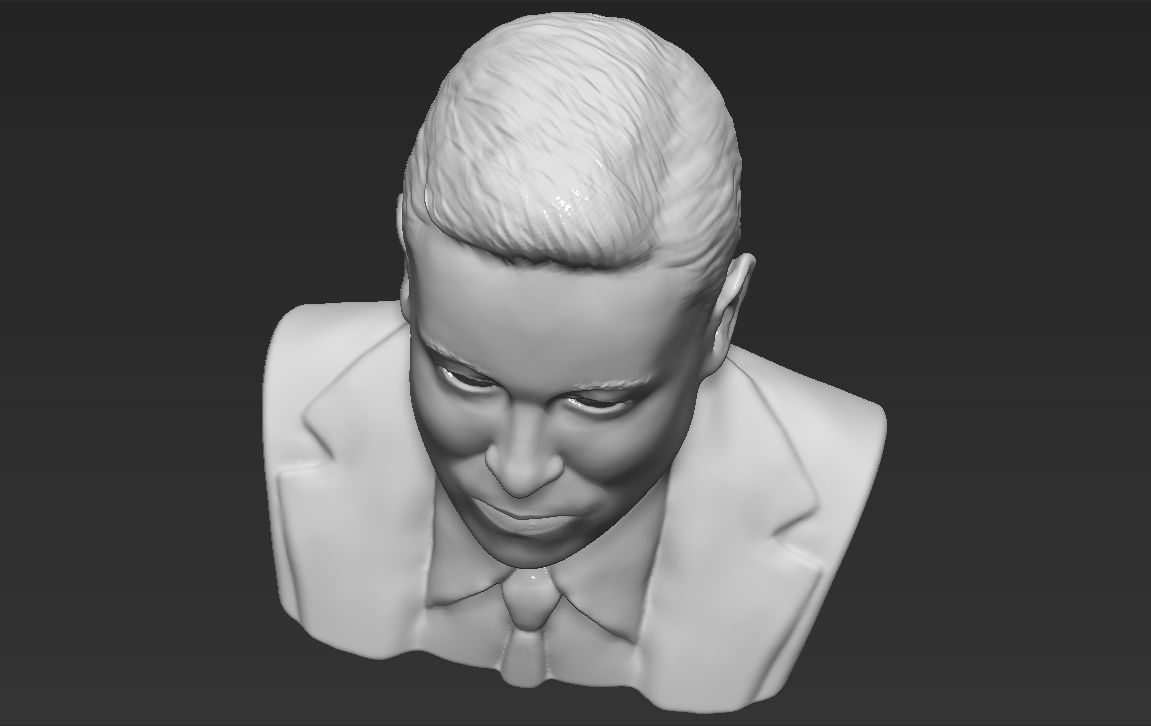 Elon Musk bust 3D printing ready obj stl formats 3D model 3D printable ...