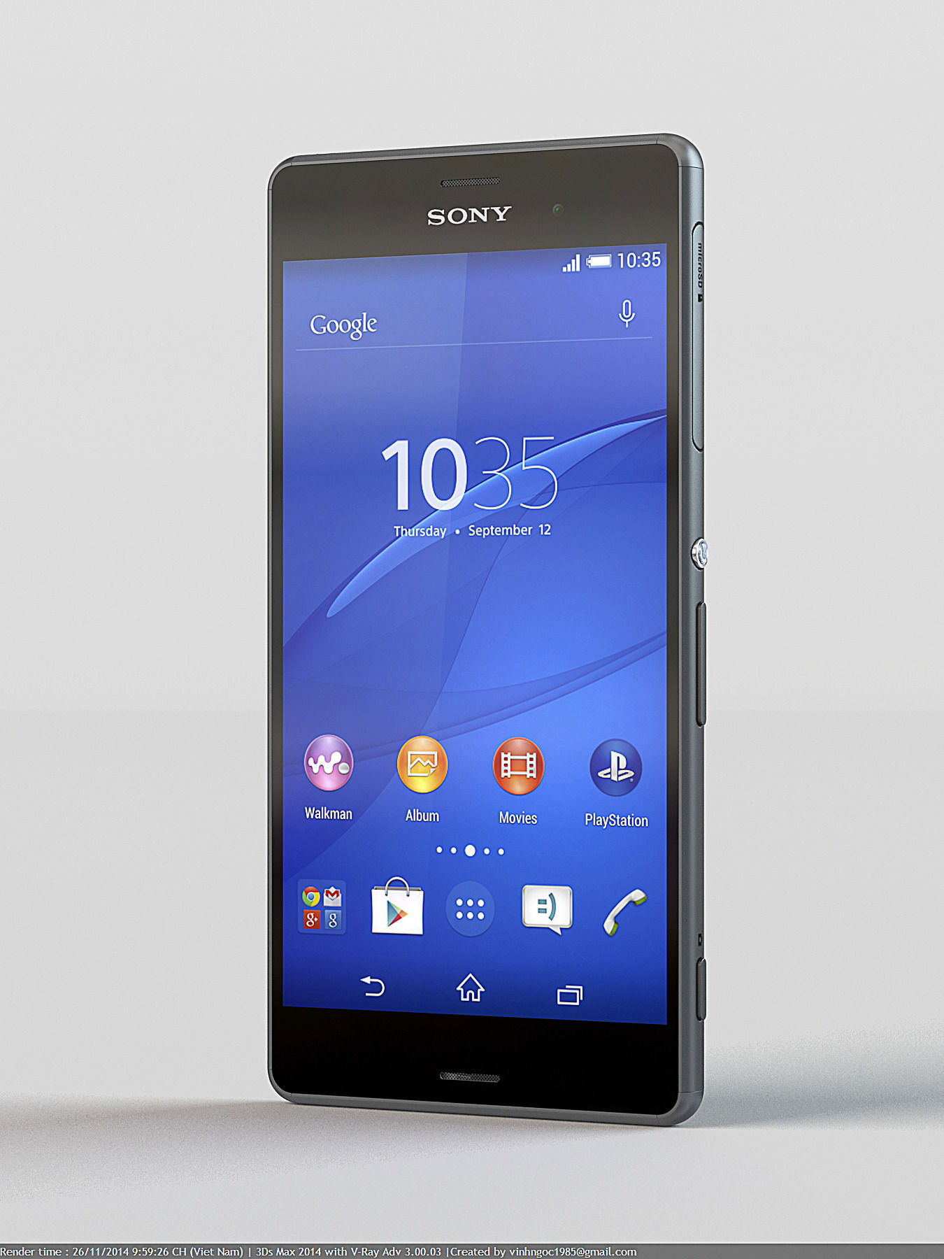 SONY Xperia Z3 3D model | CGTrader
