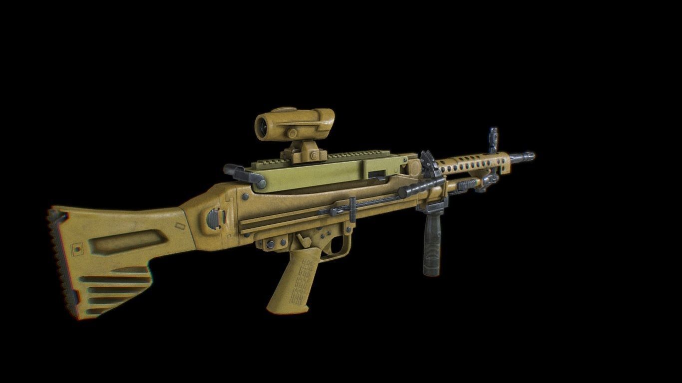 3D model Machine gun for game VR / AR / low-poly | CGTrader