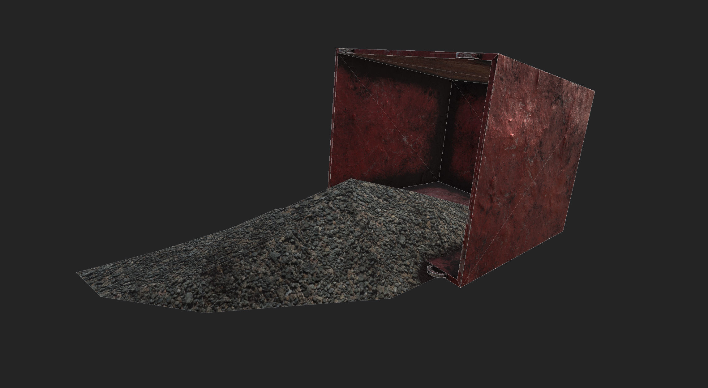 3D model Garbage scrap containers - PBR - lowpoly - set of 6 VR / AR ...