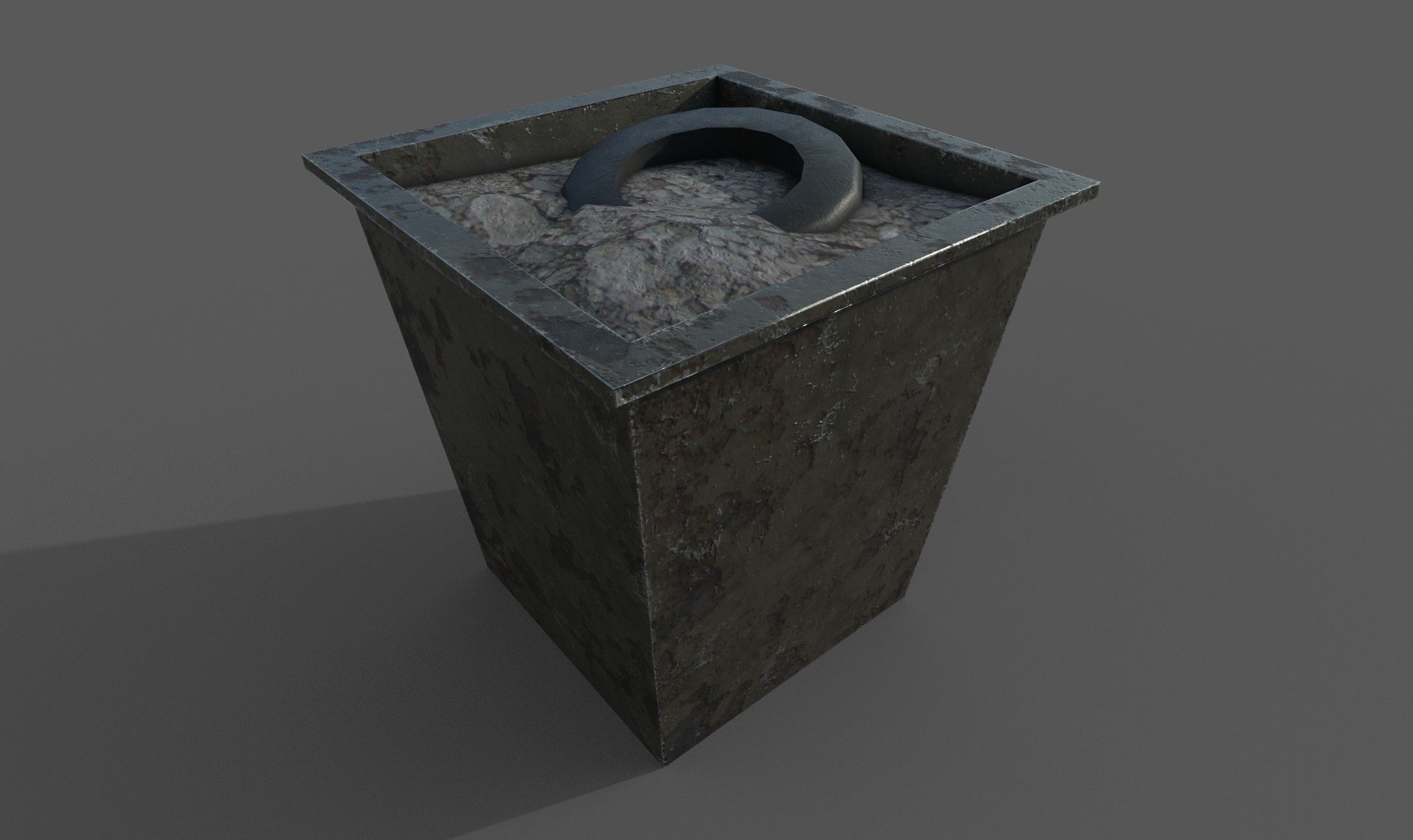 3D model Garbage scrap containers - PBR - lowpoly - set of 6 VR / AR ...