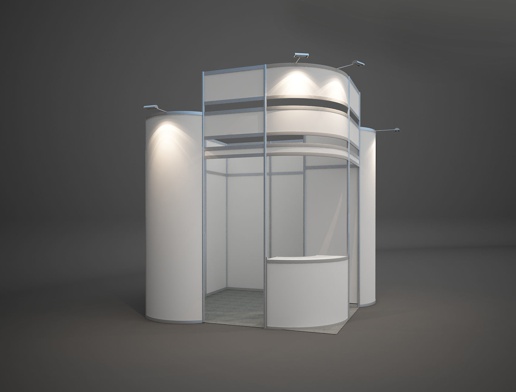 Exhibition stand 3x3 3D model | CGTrader