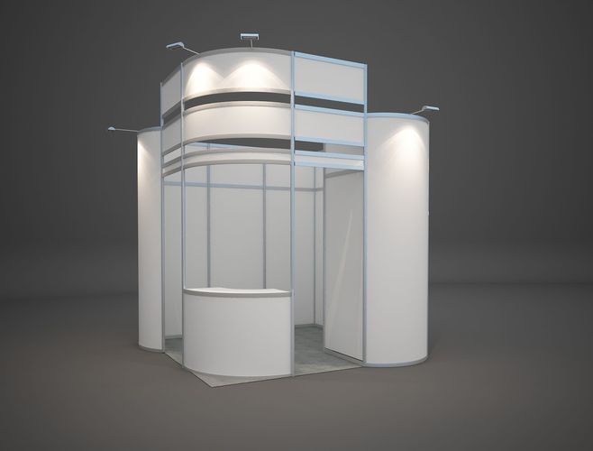 Exhibition stand 3x3 3D model | CGTrader