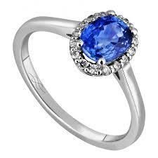 Ring with a blue diamond 3D model | CGTrader