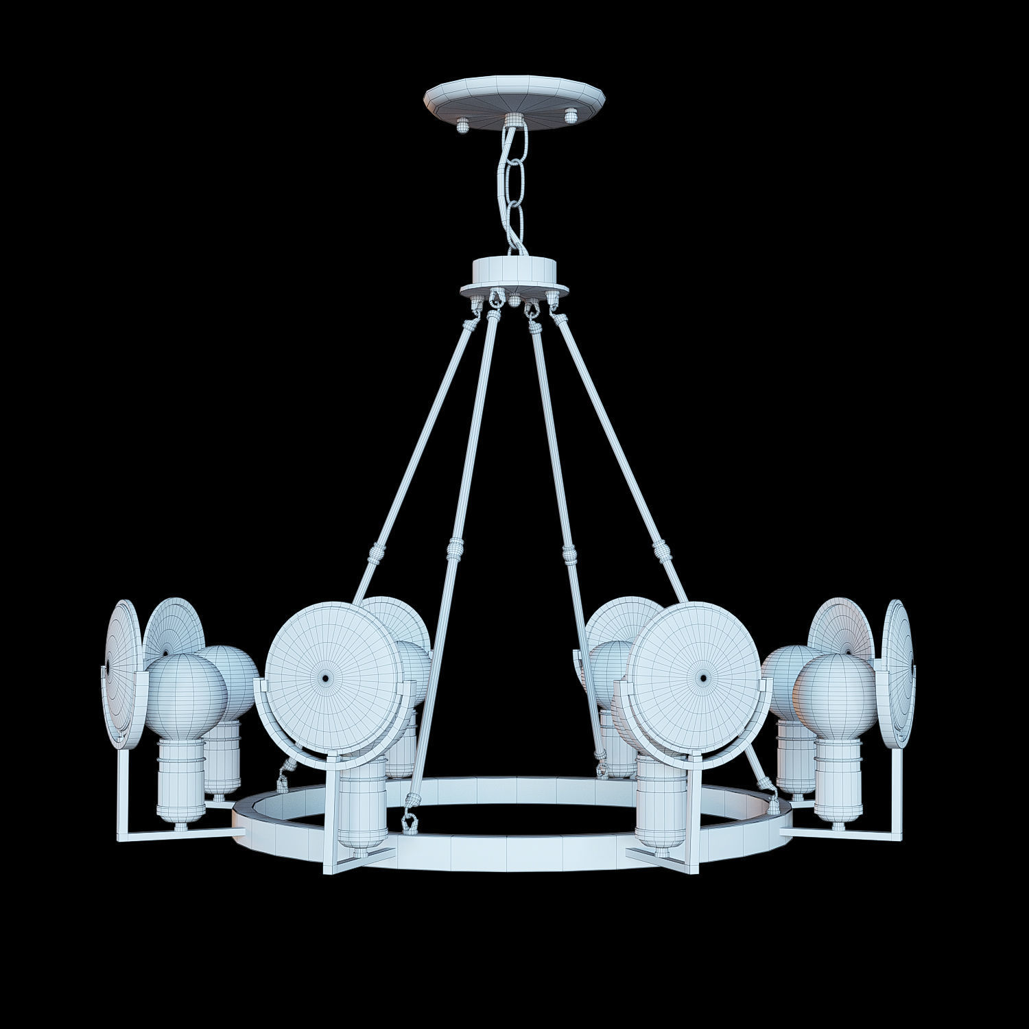 3D model Favorite 1721-8PC Chandelier Fara VR / AR / low-poly | CGTrader