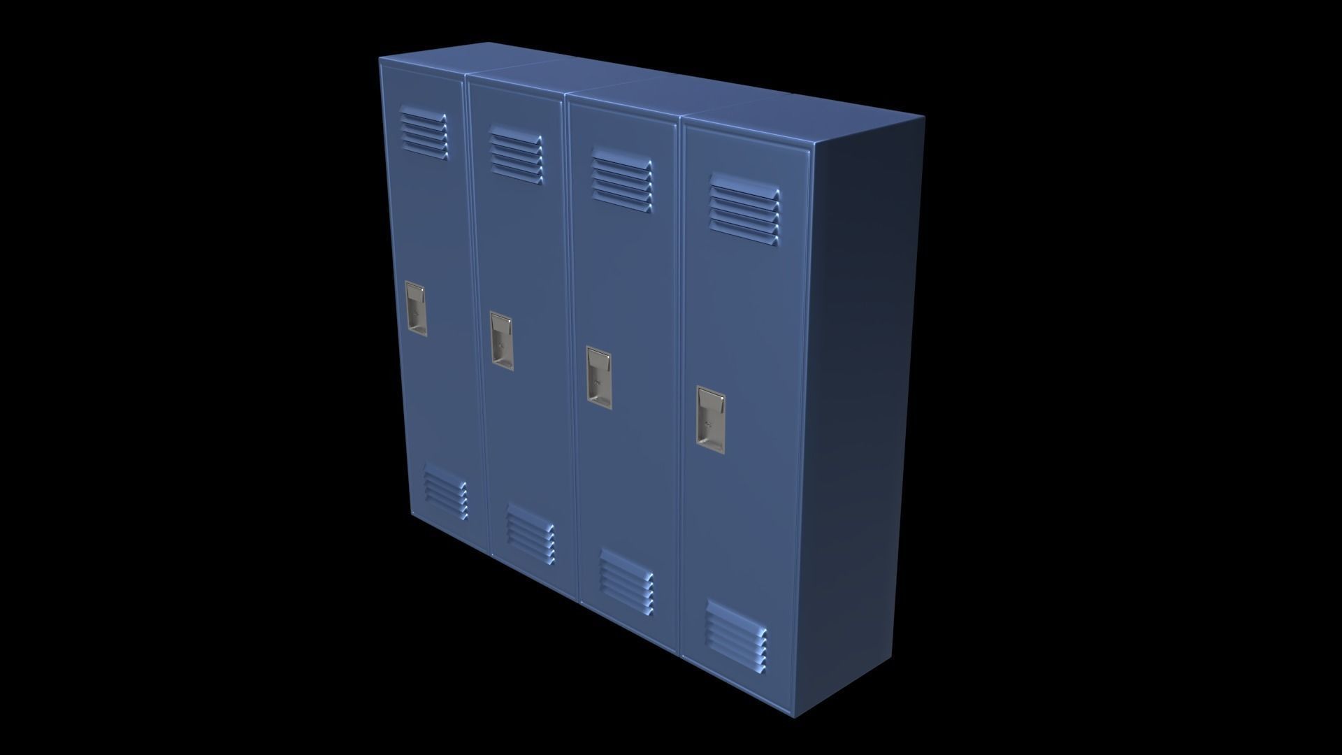 School Locker Set 3D asset | CGTrader