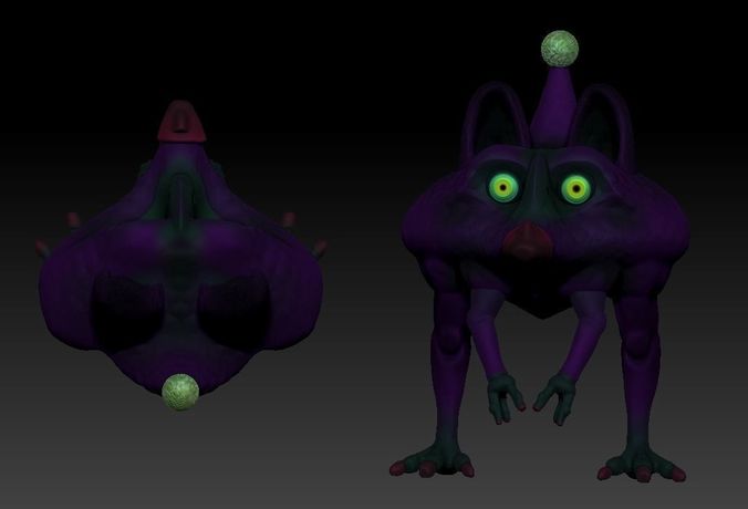 Animal alien raccoon ZBrush HP 3D model | CGTrader