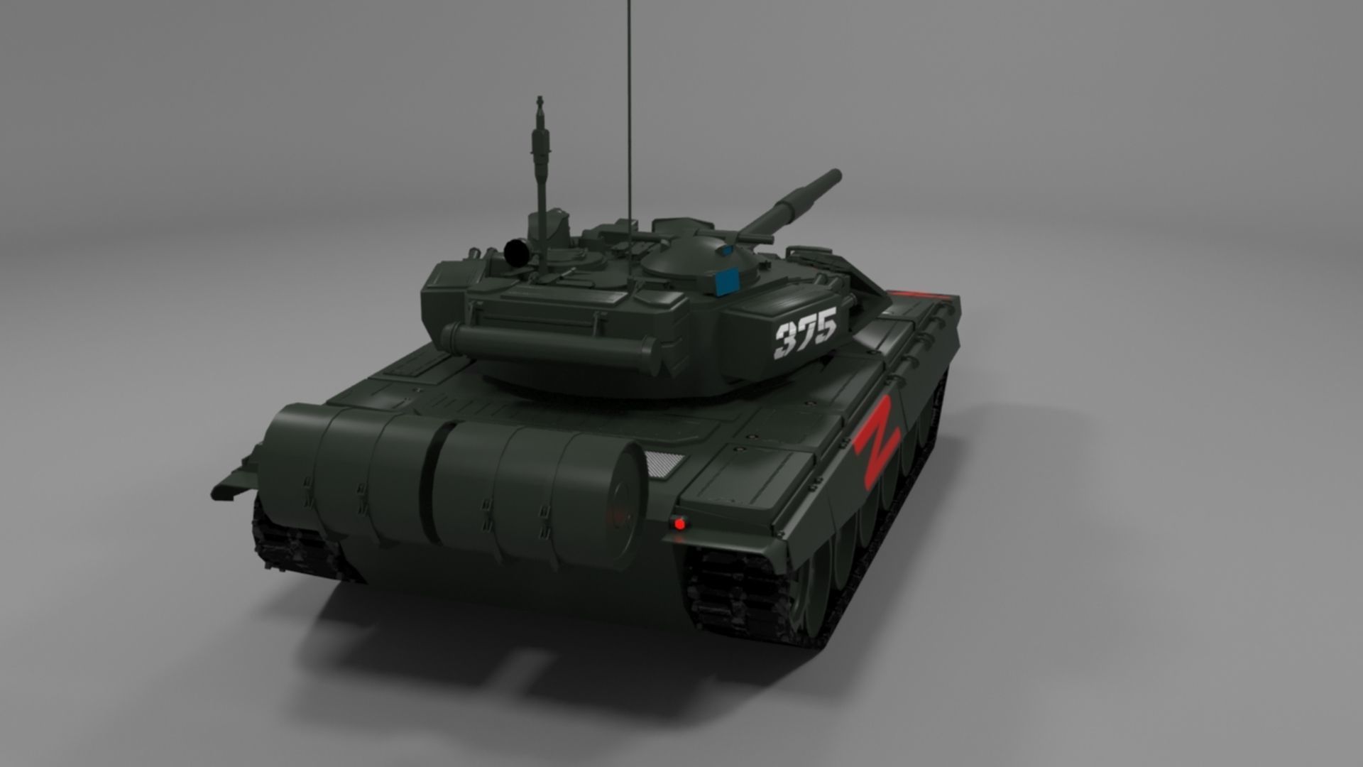 3D model Wagner PMC T90A Main Battle Tank with Iconic Red Z Marking VR / AR / low-poly | CGTrader
