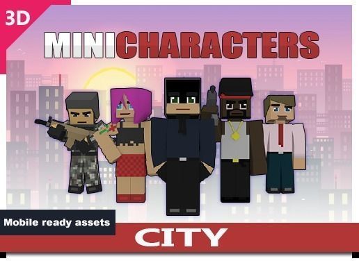 3D model mineCharacters minecraft character holding axe VR / AR / low ...