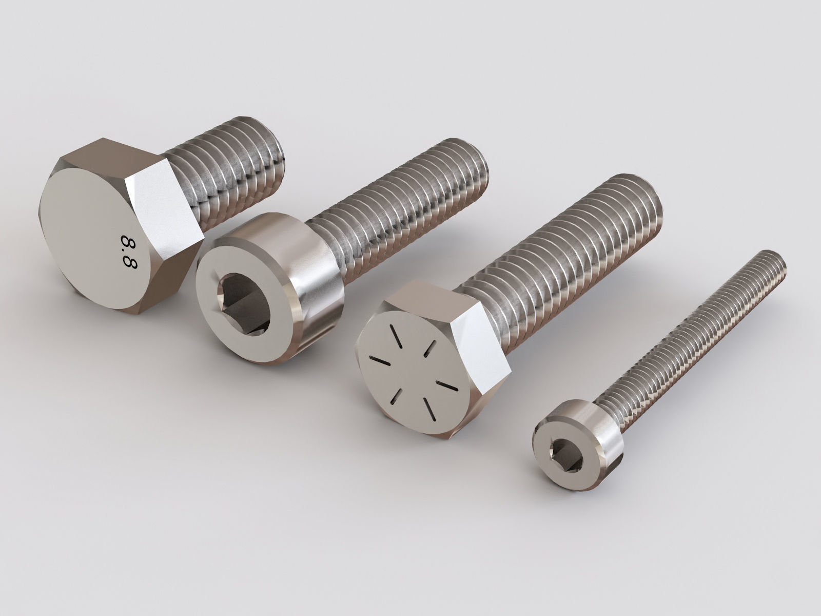 Nuts Blots and Screws vol 02 3D model | CGTrader